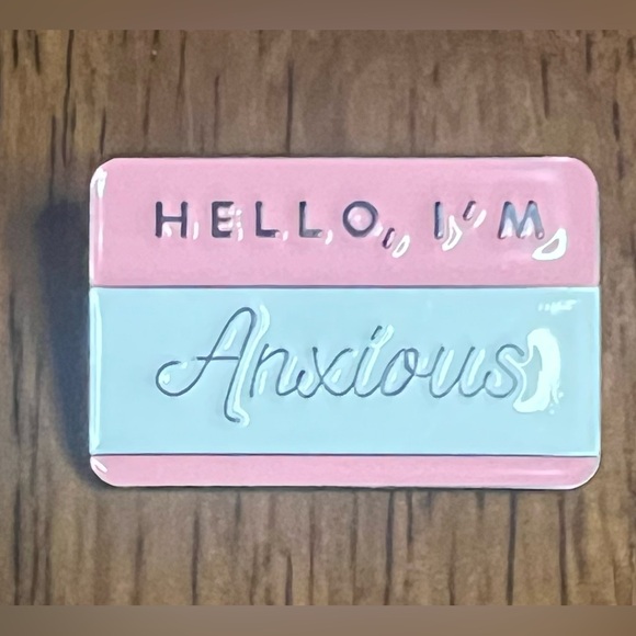 Jewelry | New Hello Im Anxious Enamel Pin | Poshmark